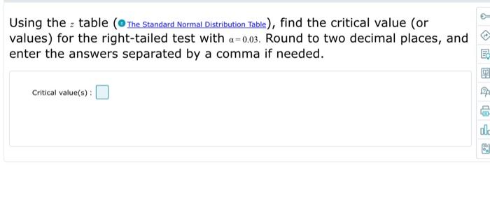 Solved Using the table (The Standard Normal Distribution | Chegg.com