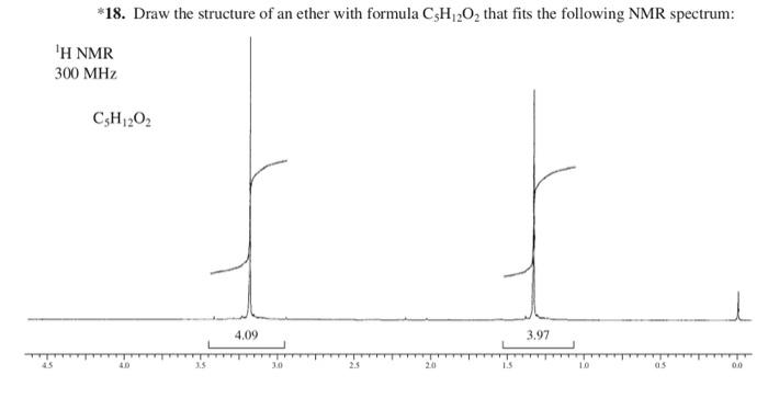 Solved 18. Draw the structure of an ether with formula | Chegg.com