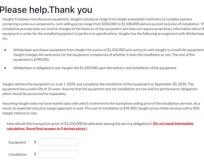 Solved Please help.Thank you Vaughn Company manufactures | Chegg.com