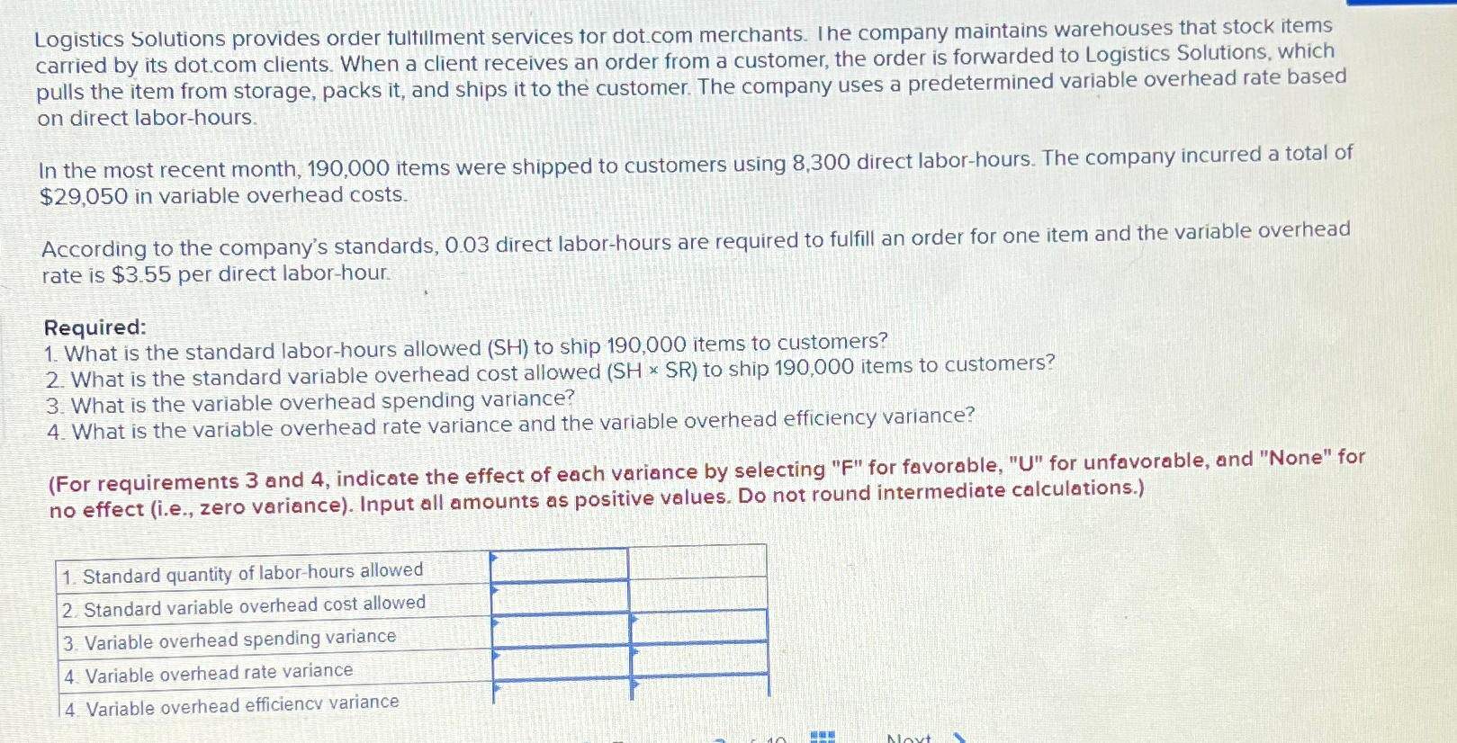 Solved Logistics Solutions provides order fultillment | Chegg.com