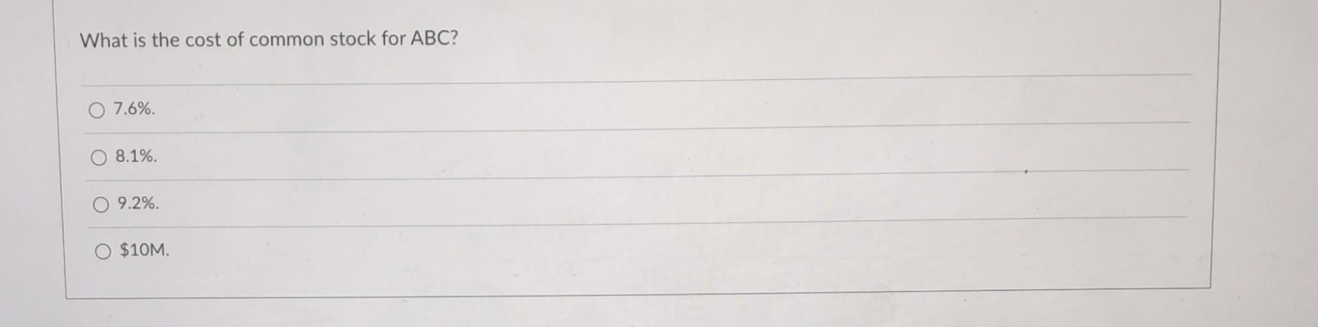 Solved Questions 15-18 are about the following firm (ABC) | Chegg.com