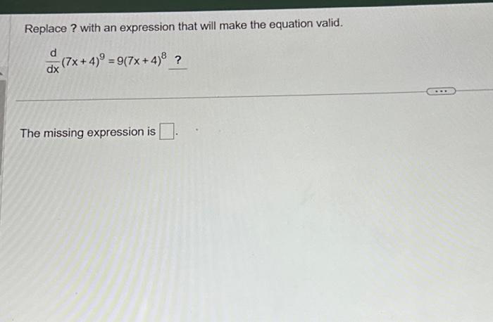 Solved Replace? with an expression that will make the | Chegg.com