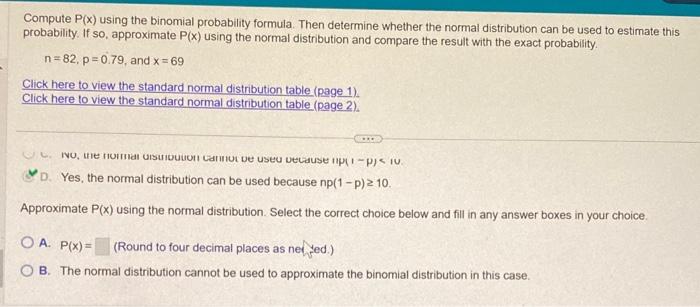 Solved Compute P(x) using the binomial probability formula. | Chegg.com