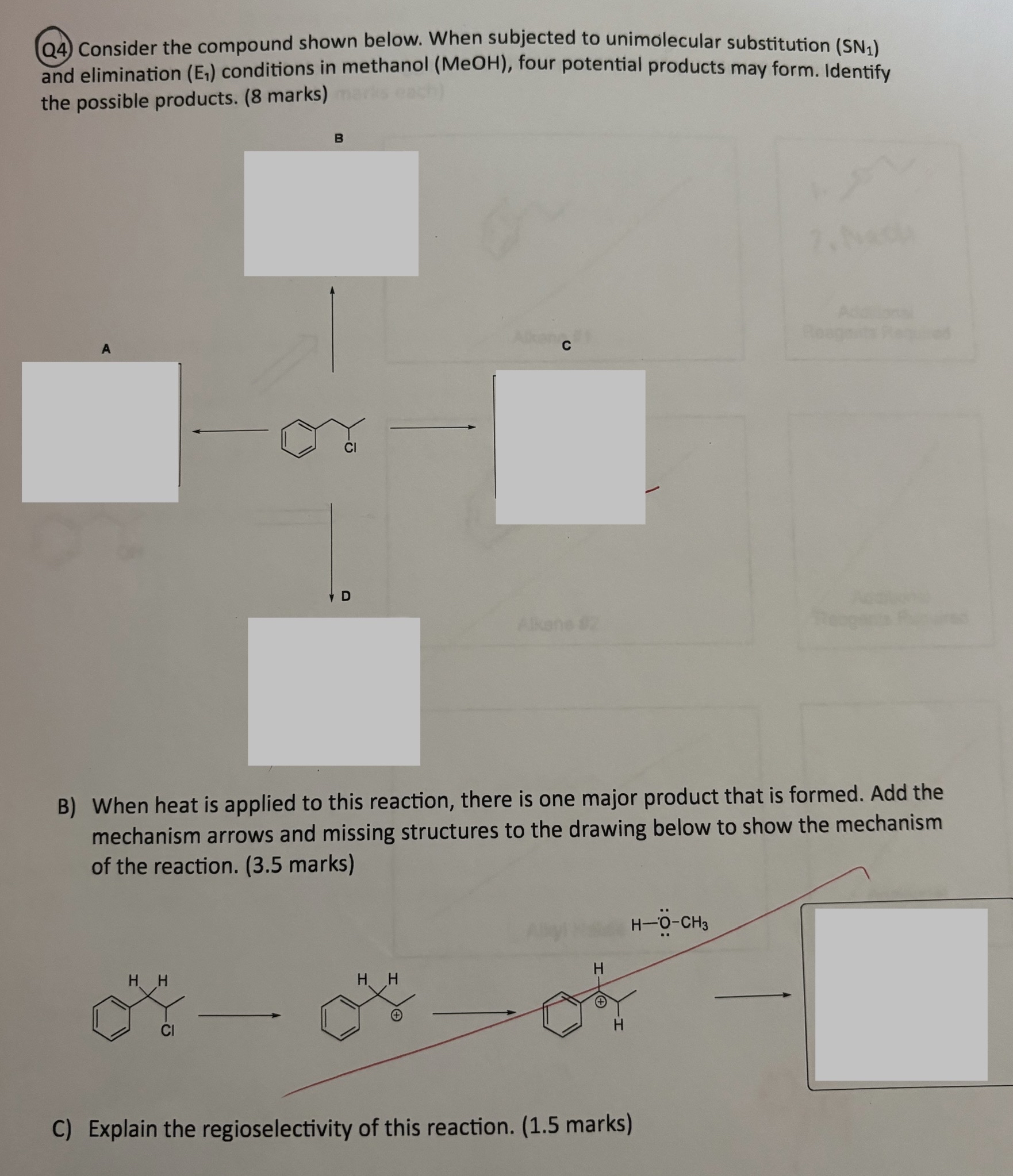 Solved Q4) ﻿Consider the compound shown below. When | Chegg.com