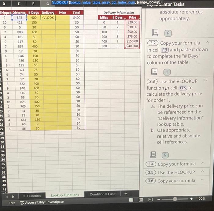 Solved absolute references appropriately. 6 (3.2) Copy your | Chegg.com