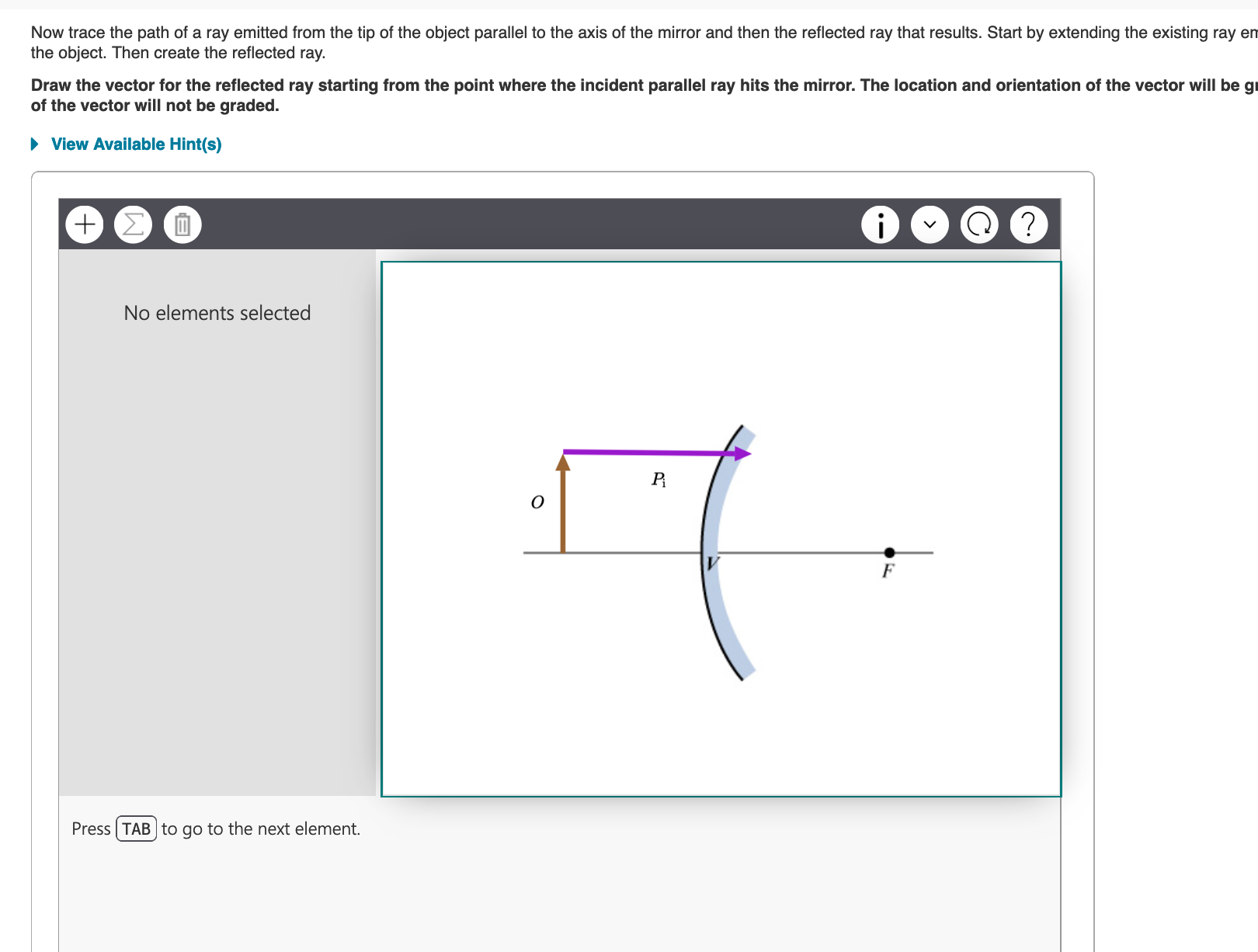 Solved Now trace the path of a ray emitted from the tip of | Chegg.com