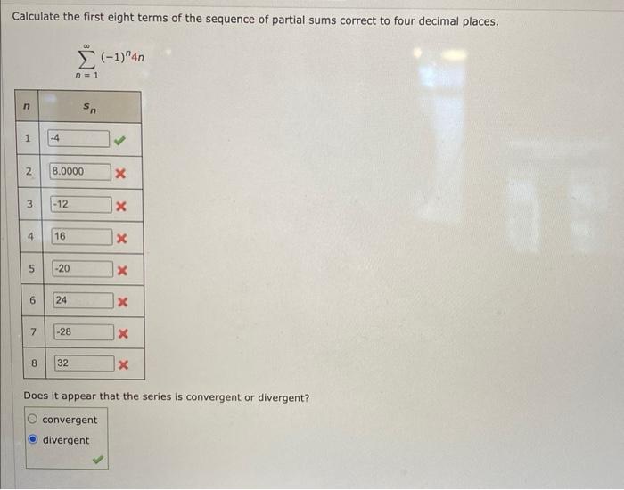 Solved Calculate the first eight terms of the sequence of | Chegg.com
