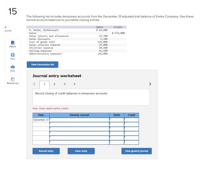 Solved The following list includes temporary accounts from | Chegg.com