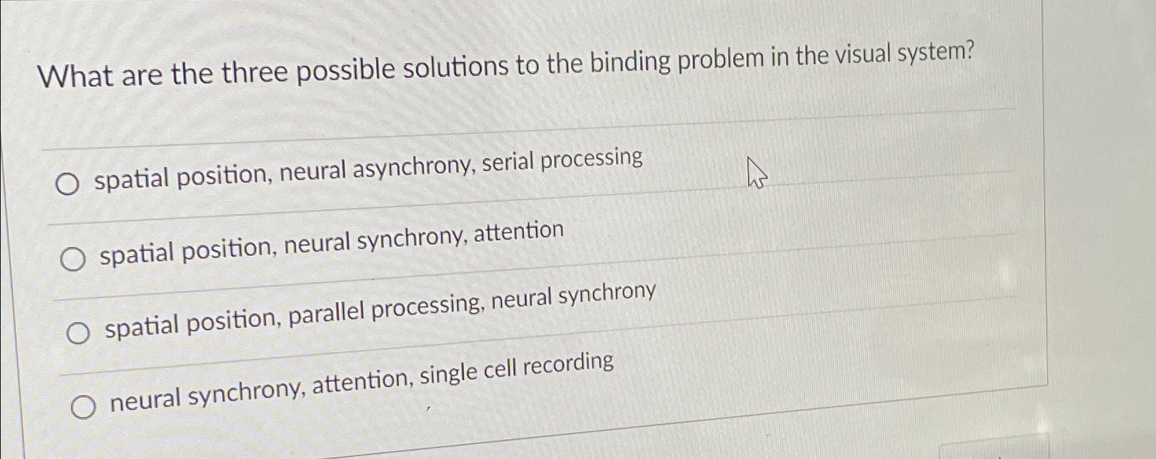 Solved What are the three possible solutions to the binding | Chegg.com