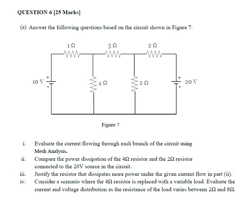 Solved QUESTION 6 [ 25 ﻿Marks](a) ﻿Answer the following | Chegg.com