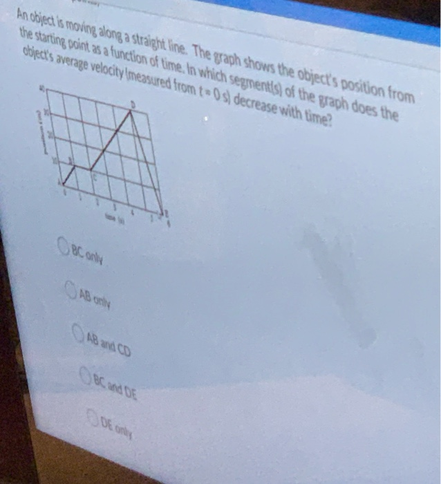 Solved An object is moving along a straight line. The graph | Chegg.com