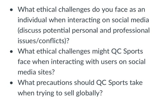 Solved - What ethical challenges do you face as an | Chegg.com