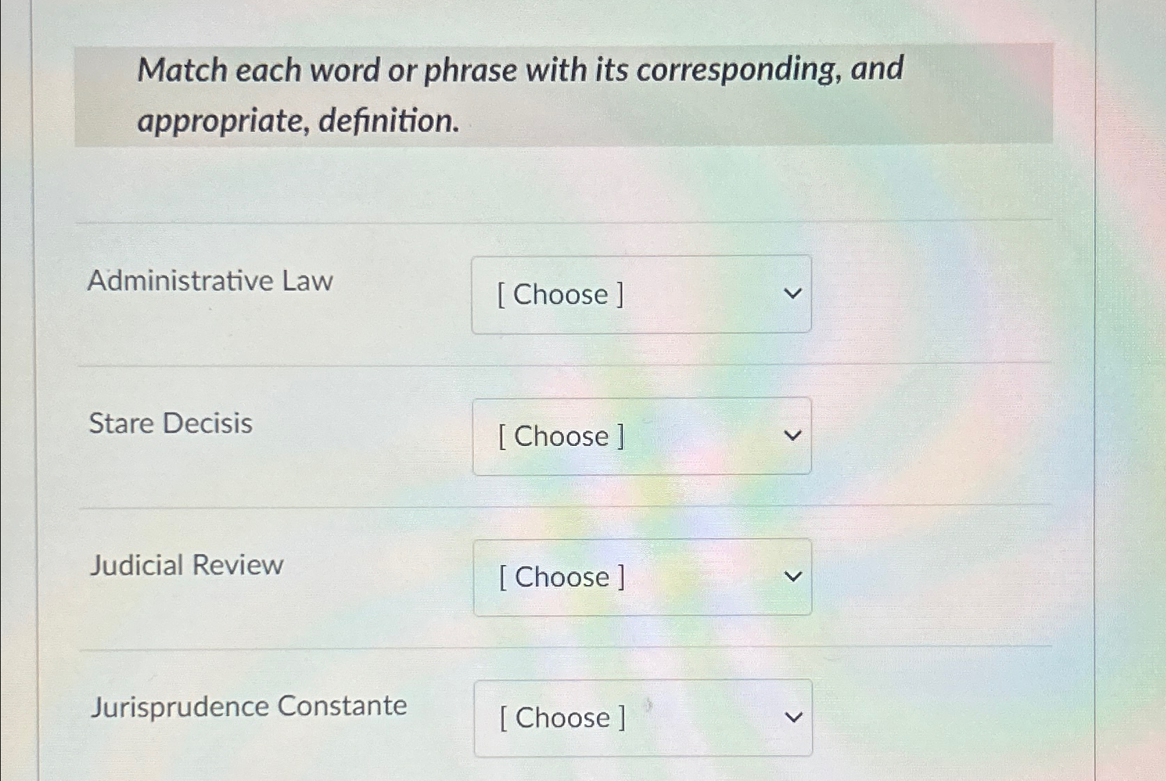 Solved Match each word or phrase with its corresponding, and | Chegg.com