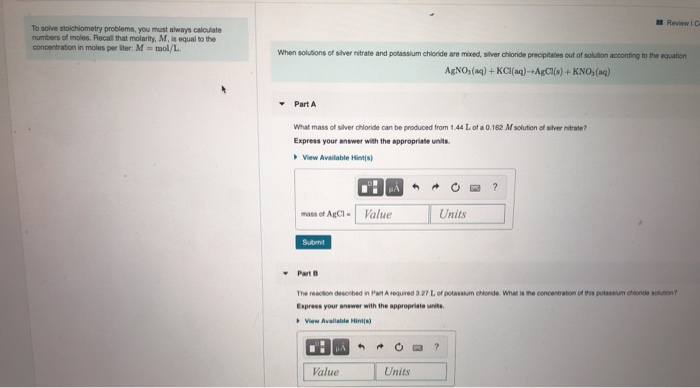 Solved Review To solve stoichiometry problems, you must | Chegg.com