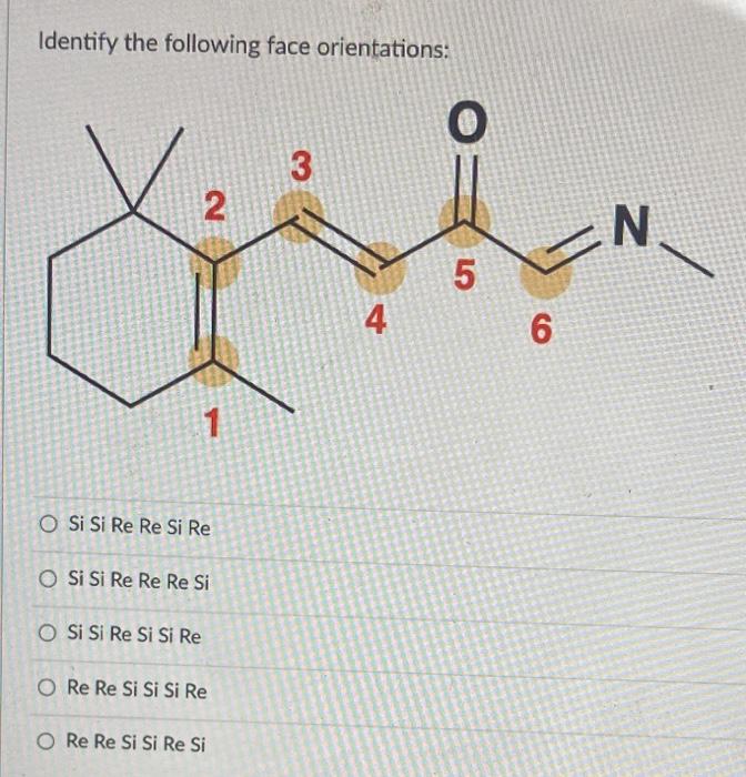 Solved Identify the following face orientations: Si Si Re Re | Chegg.com