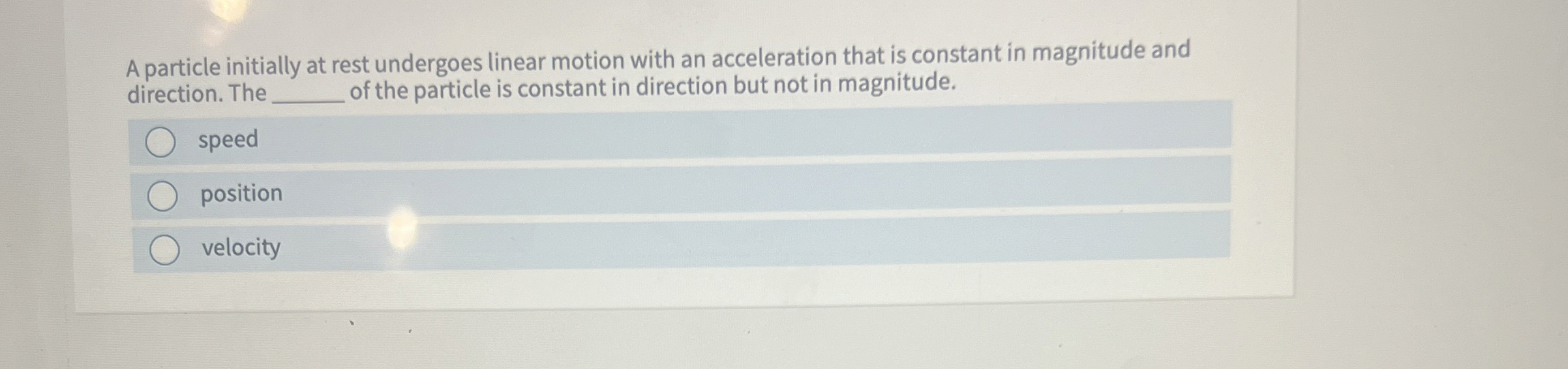 Solved A particle initially at rest undergoes linear motion | Chegg.com