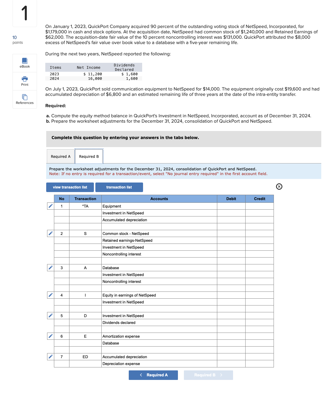 Solved 3.1:On January 1, 2023, ﻿QuickPort Company acquired | Chegg.com