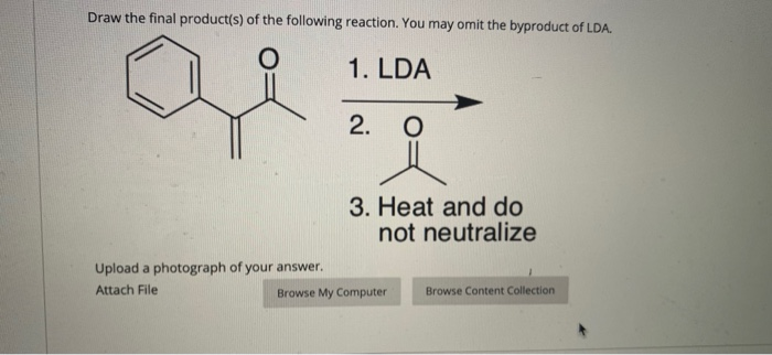Solved For the following reaction: 1. LDA (1 eq) 2. O on 3. | Chegg.com