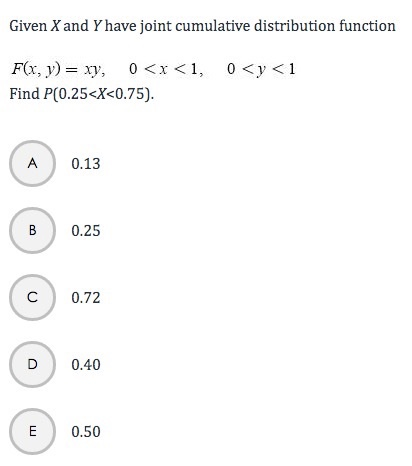 Solved Given X and Y have joint cumulative distribution | Chegg.com