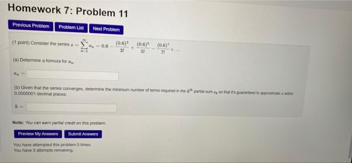 Solved Homework 7 Problem 11 Previous Problem Problem List 6329