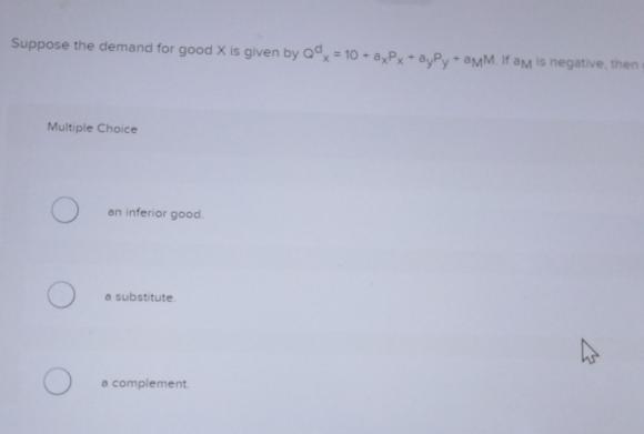 Solved Suppose the demand for good x ﻿is given by | Chegg.com