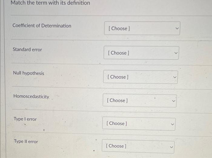 Solved Match the term with its definition Coefficient of | Chegg.com