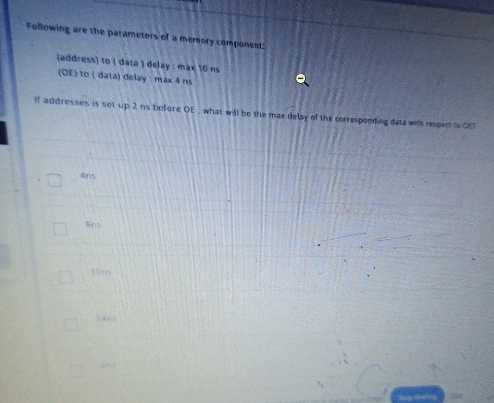 Solved Following are the parameters of a memory | Chegg.com