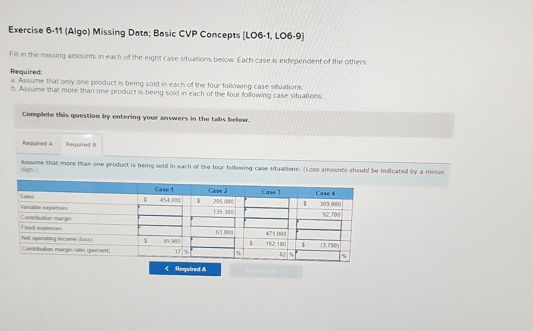 Solved Exercise 6 11 Algo Missing Data Basic Cvp Concepts 2812