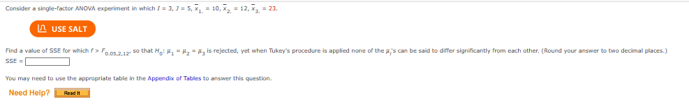 Solved Consider a single-factor ANOVA experiment in which | Chegg.com
