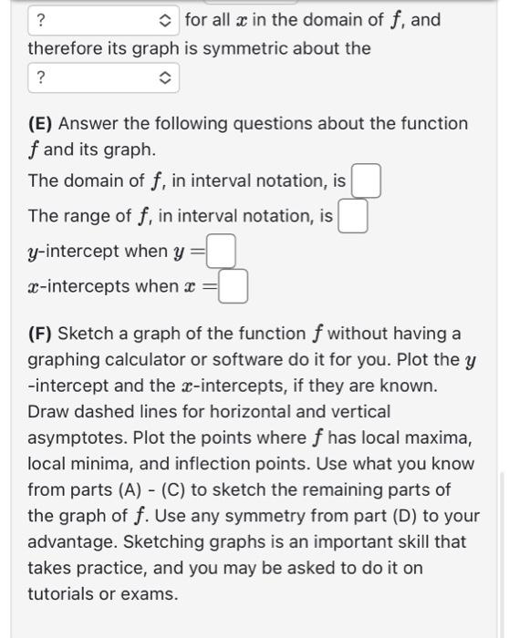 Solved Answer the following questions about the function | Chegg.com
