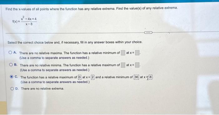 Solved Find the x-values of all points where the function | Chegg.com