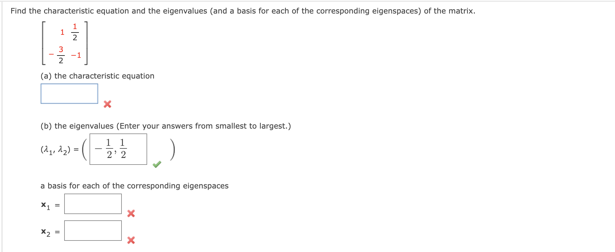Solved Find the characteristic equation and the eigenvalues | Chegg.com