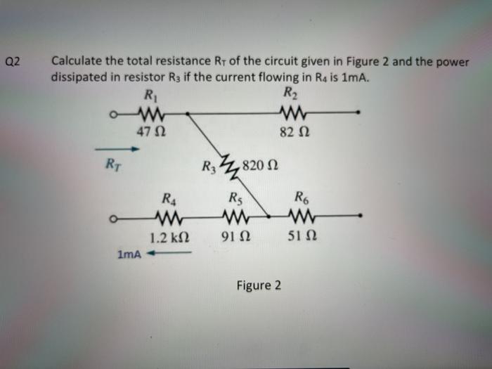 Solved Q2 Calculate the total resistance Rt of the circuit | Chegg.com