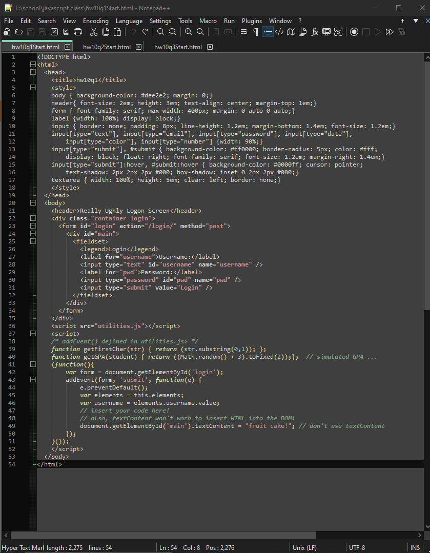 Solved 1. ﻿Form Enhancement Problem (13 ﻿points)The supplied | Chegg.com