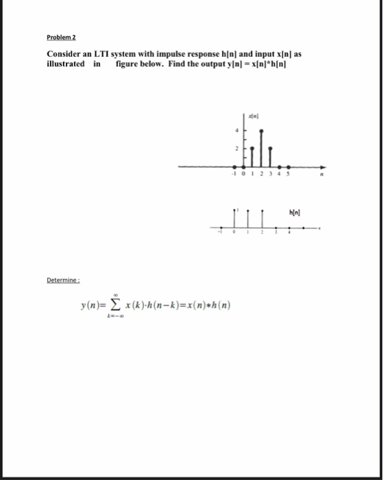 Solved Problem 2 Consider an LTI system with impulse | Chegg.com