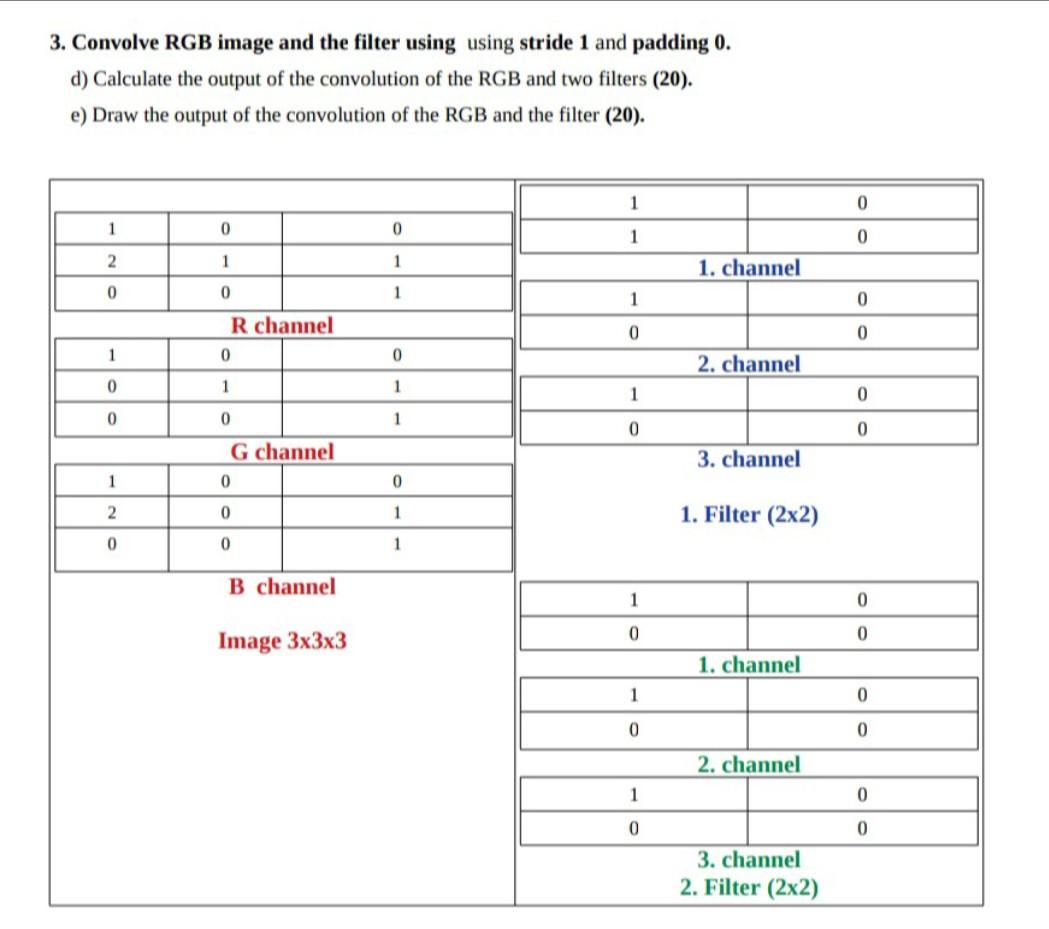 Solved 3. Convolve RGB image and the filter using using | Chegg.com