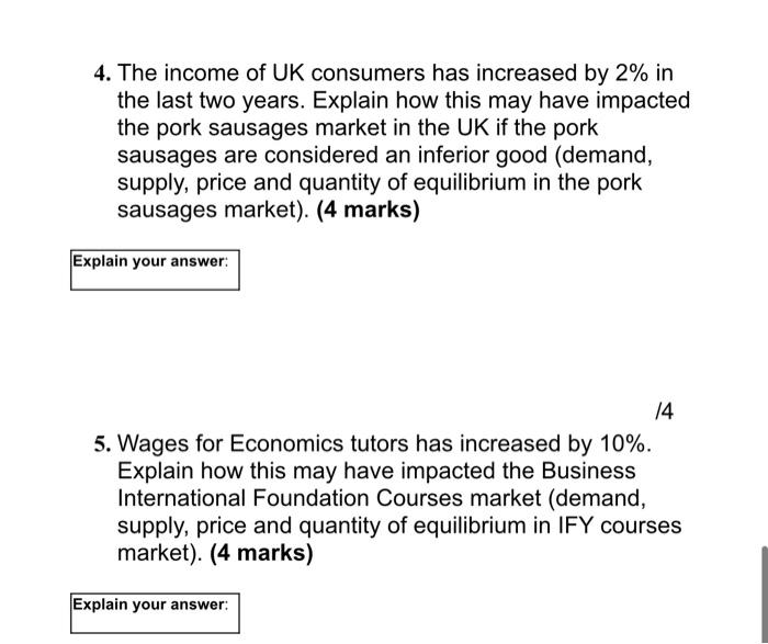 Solved For each of the following situations, explain: a. | Chegg.com
