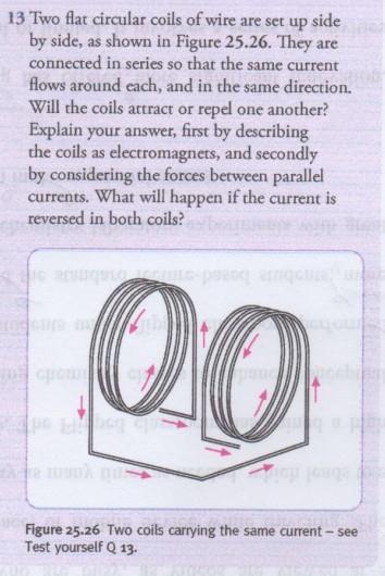 Solved 13 Two flat circular coils of wire are set up side by | Chegg.com