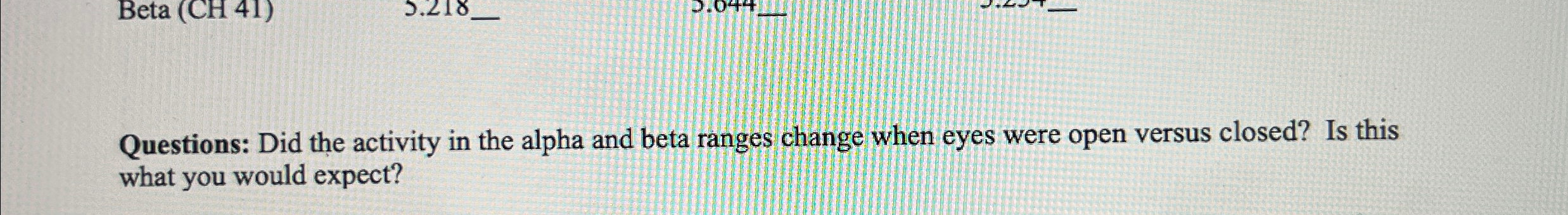 Solved Questions: Did the activity in the alpha and beta | Chegg.com