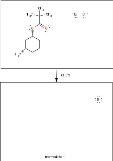 Reaction of the compound labeled B with Br2 in CH2Cl2 | Chegg.com