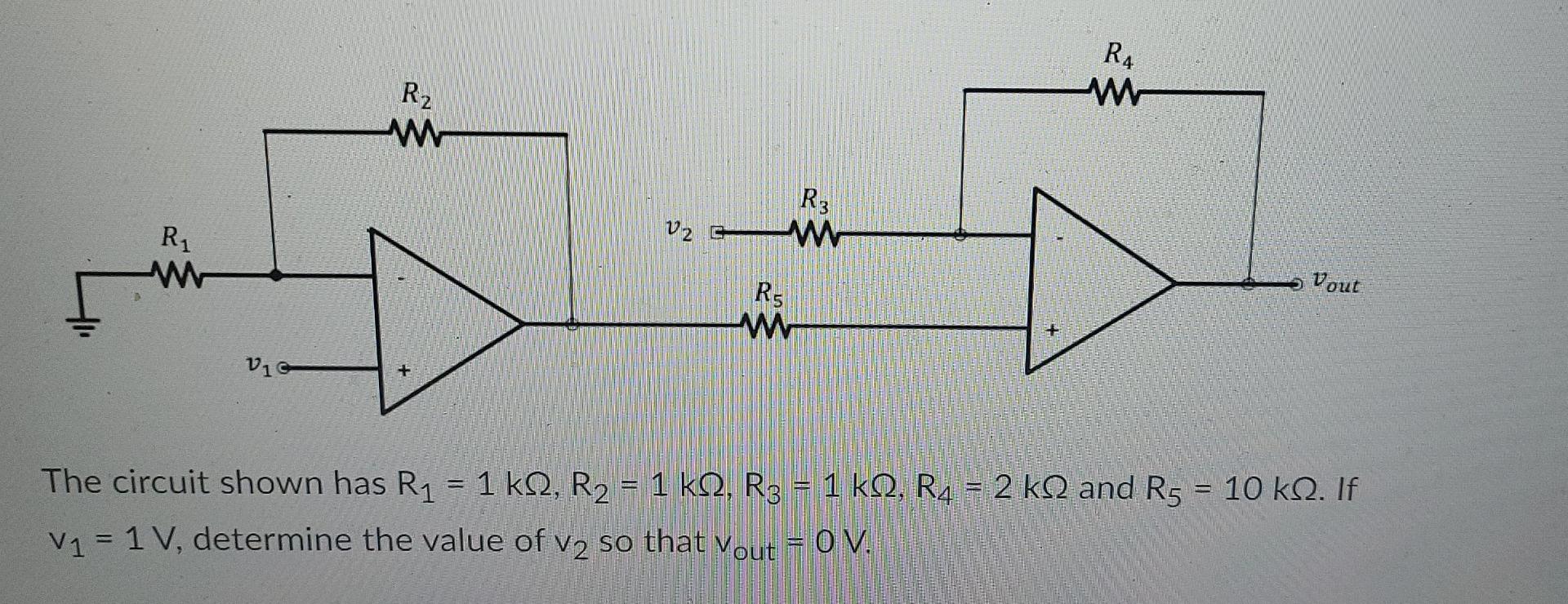 Solved R₂ V2 C R3 R₁ Vout www w + V13 The circuit shown has | Chegg.com