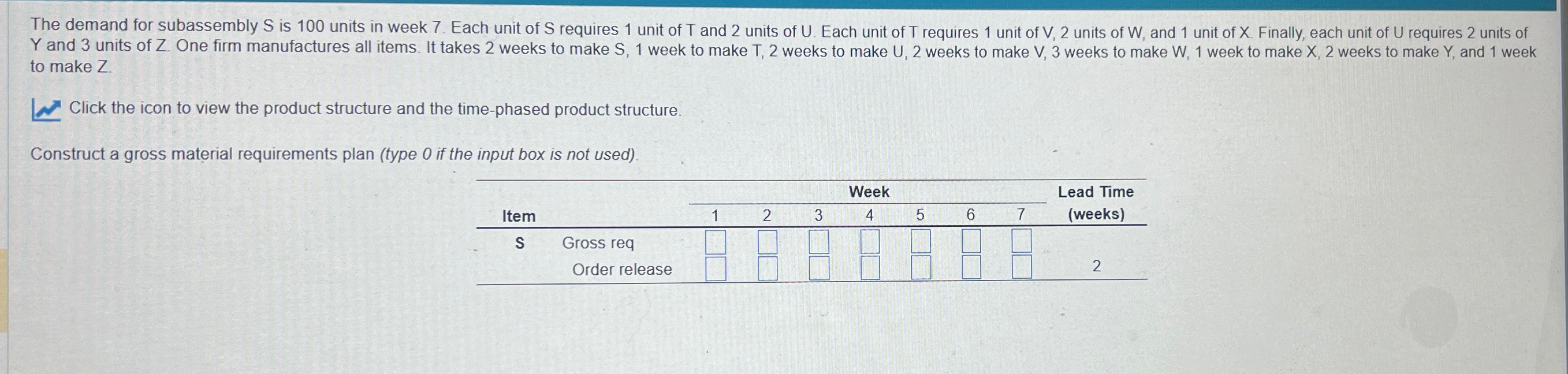 Solved to make Z.Click the icon to view the product | Chegg.com