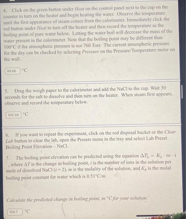 Solved Boiling Point Elevation If you dissolve a substance | Chegg.com