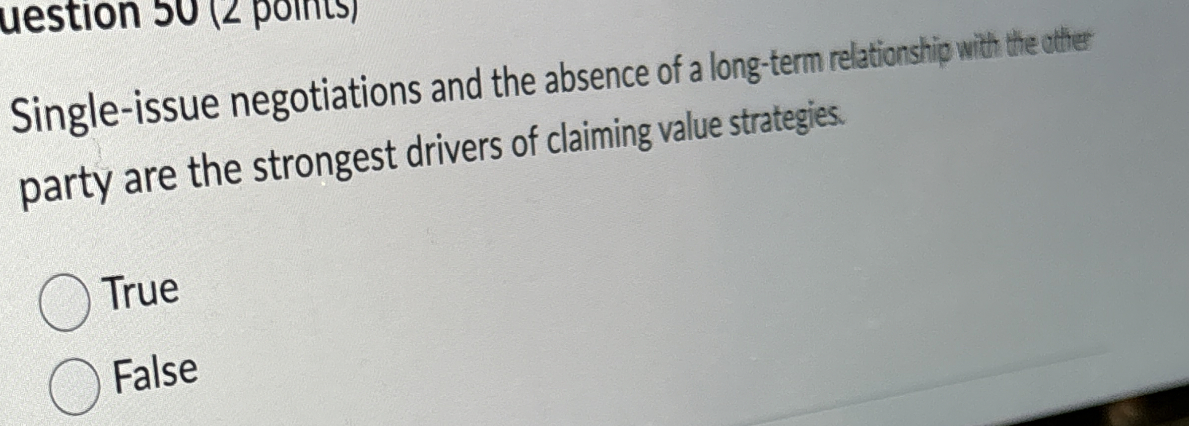 Solved Single-issue negotiations and the absence of a | Chegg.com