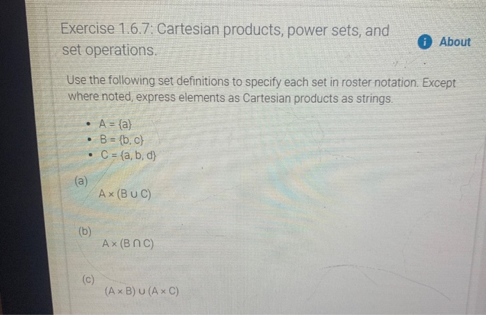 Solved Exercise 1 6 7 Cartesian Products Power Sets And