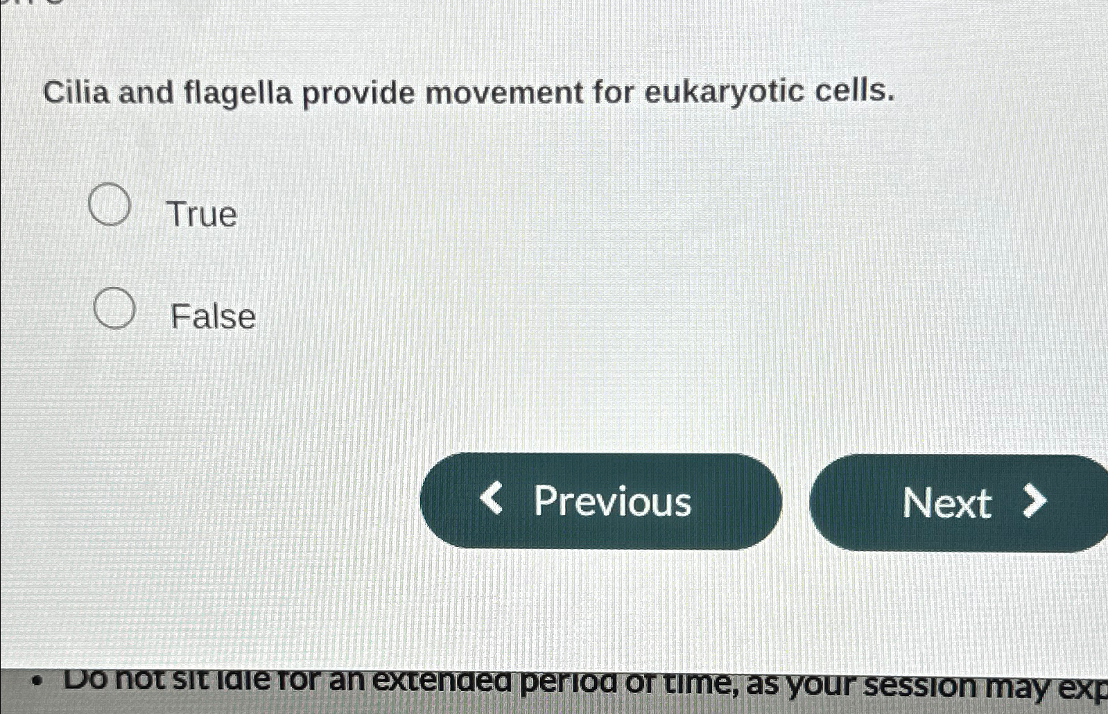 Solved Cilia and flagella provide movement for eukaryotic | Chegg.com