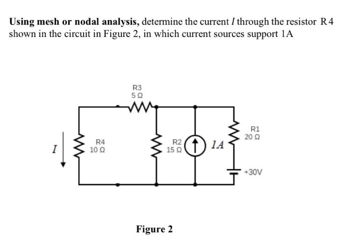 Solved Using mesh or nodal analysis, determine the current I | Chegg.com