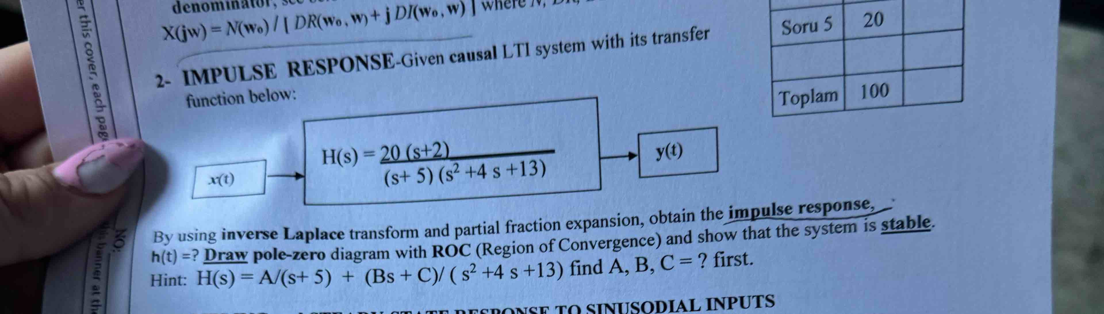 Solved 2- ﻿IMPULSE RESPONSE-Given causal LTI system with its | Chegg.com