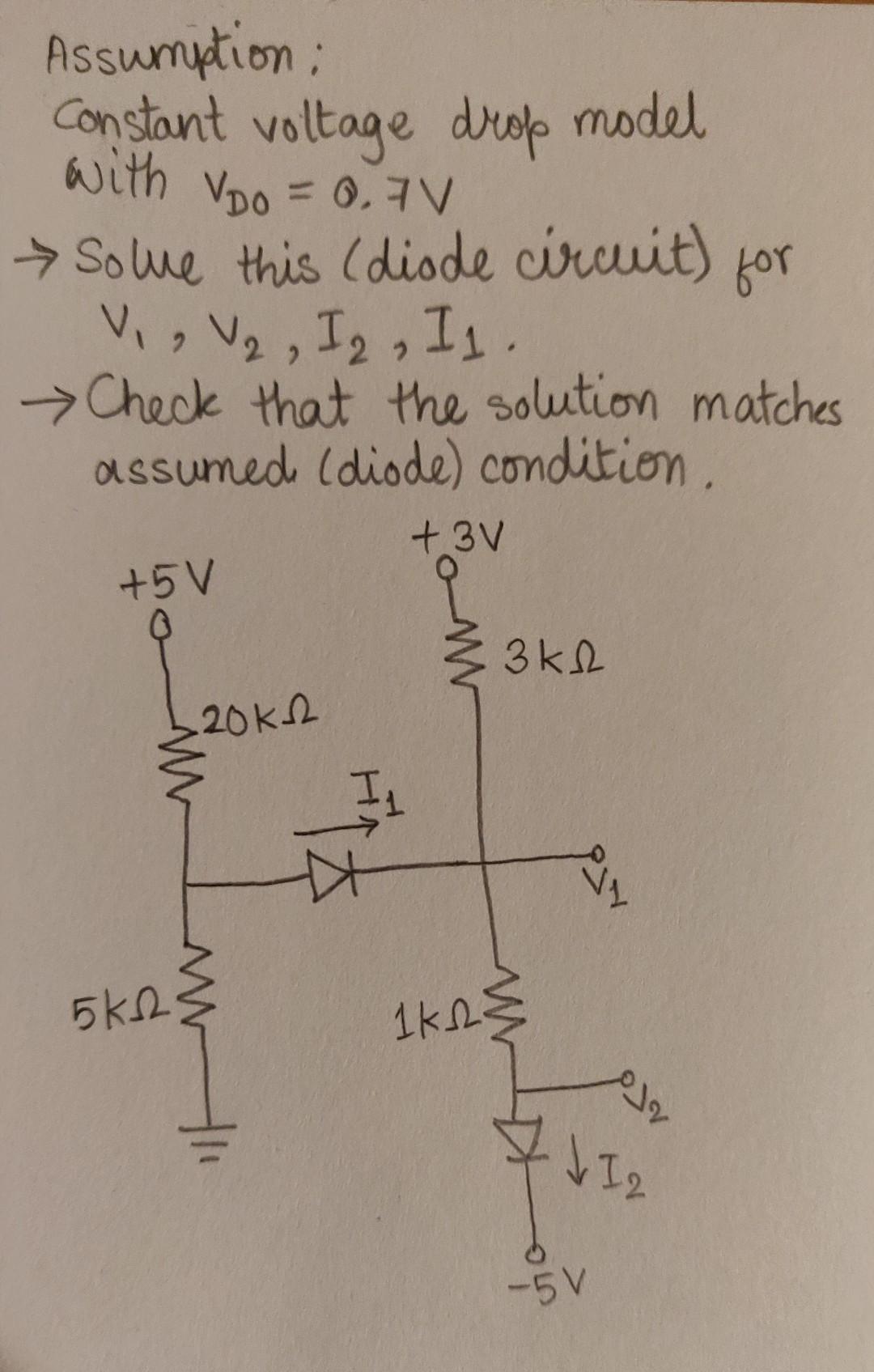 Solved Assumption ; constant voltage drop model with VDO = | Chegg.com