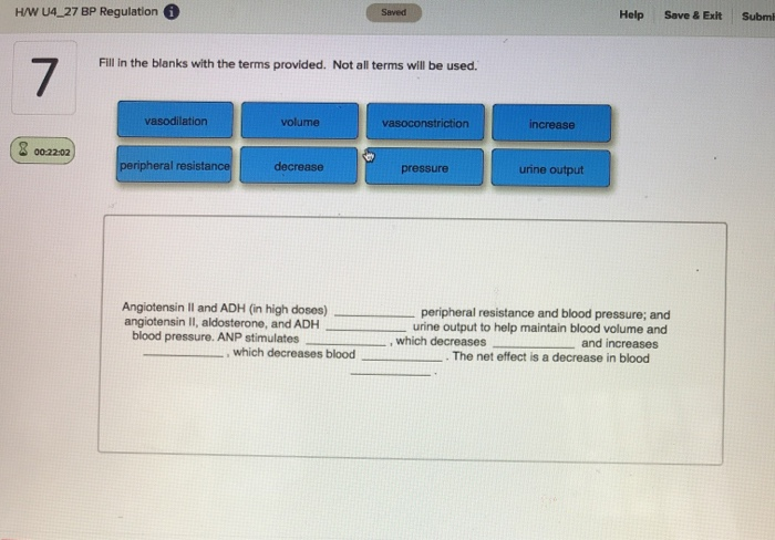 Solved Seved H/W U4_27 BP Regulation Help Save & Exit Submi | Chegg.com